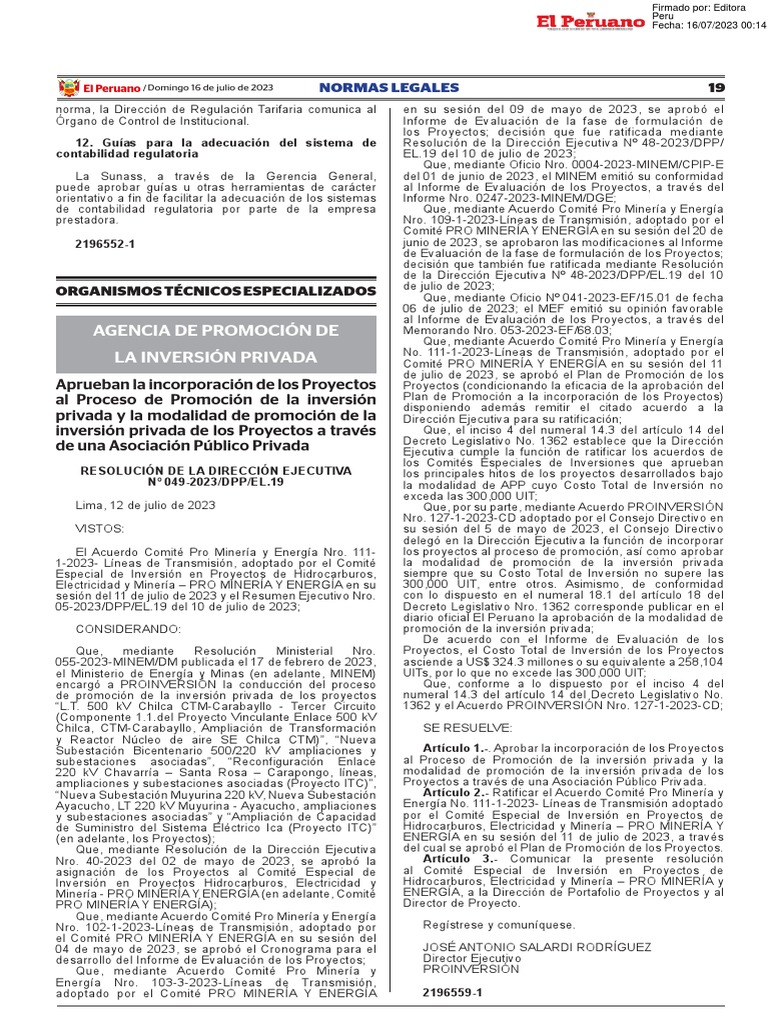 Resolucion #049-2023/dpp/el.19 | PDF