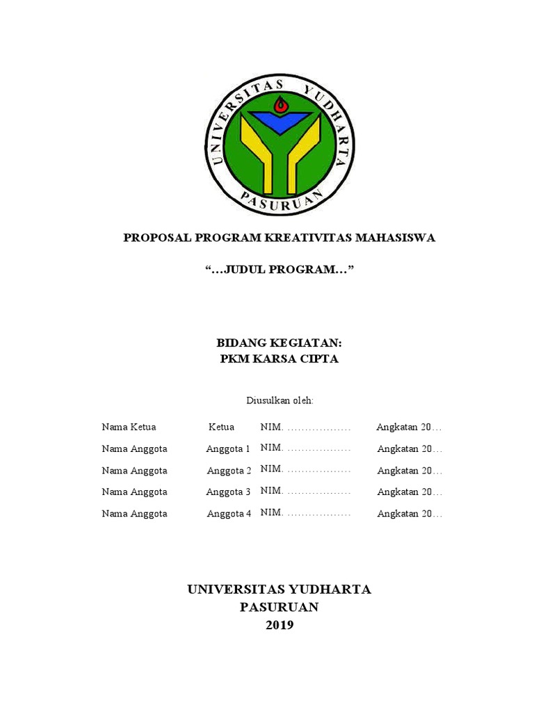 Template Proposal PKM KC 2019 | PDF