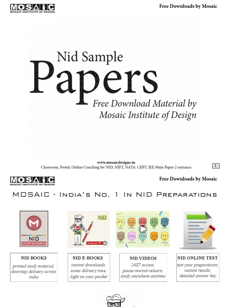 Nid Sample Paper Questions | PDF | Digital Distribution