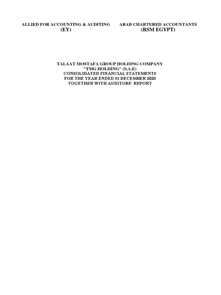 TMG Holding 2020 Financial Statements | PDF | Debits And Credits ...