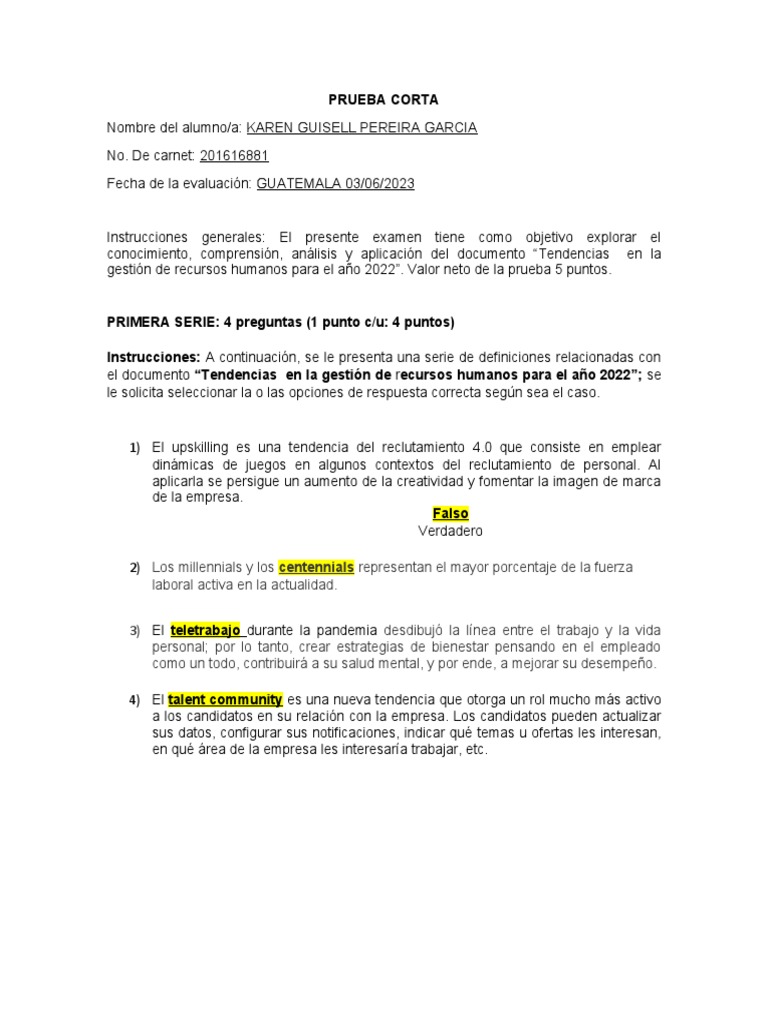 Prueba Corta Tendencias-201616881 KAREN PEREIRA | PDF | Gestión de ...