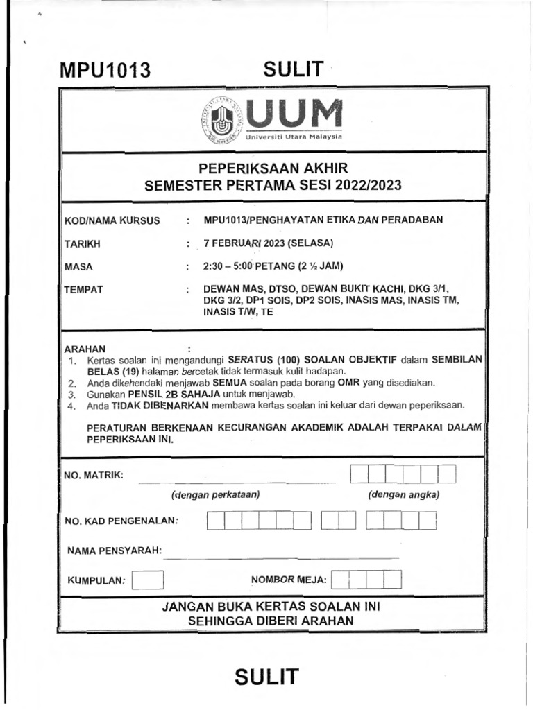 Mpu1013 1 2022 2023-A221 | PDF