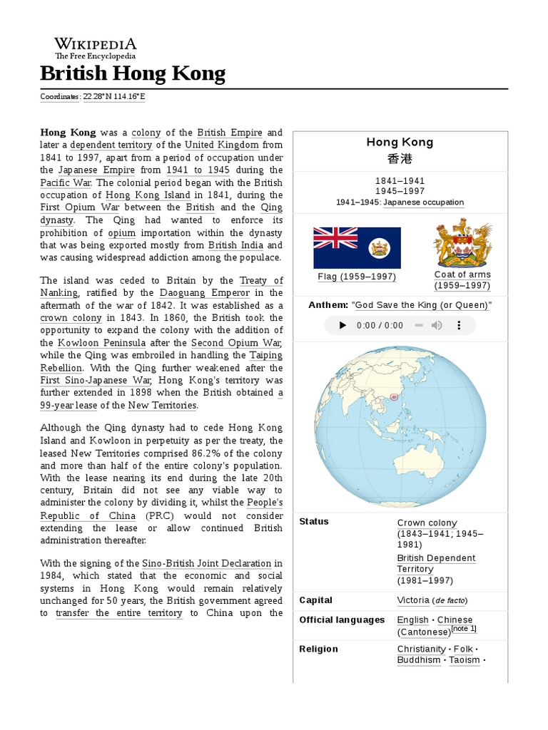 British Hong Kong | PDF | Hong Kong