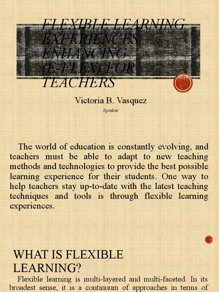 Flexible Learning Experiences Enhancing | PDF | Learning | Teachers