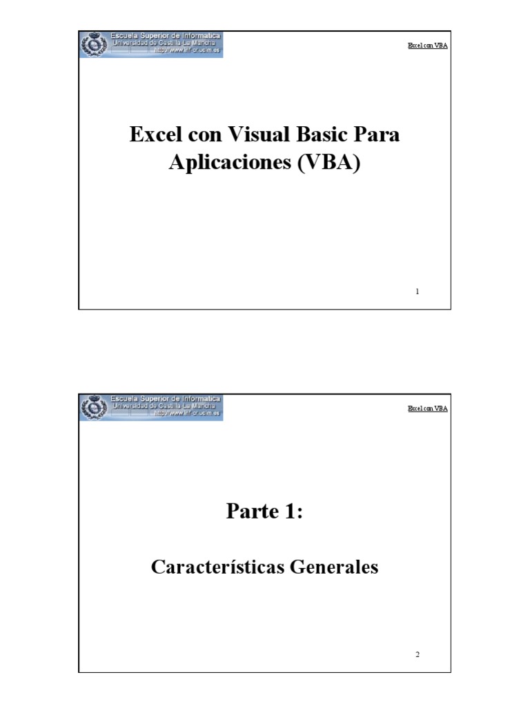 Varios - Excel Con Visual Basic para Aplicaciones | PDF | Macro ...
