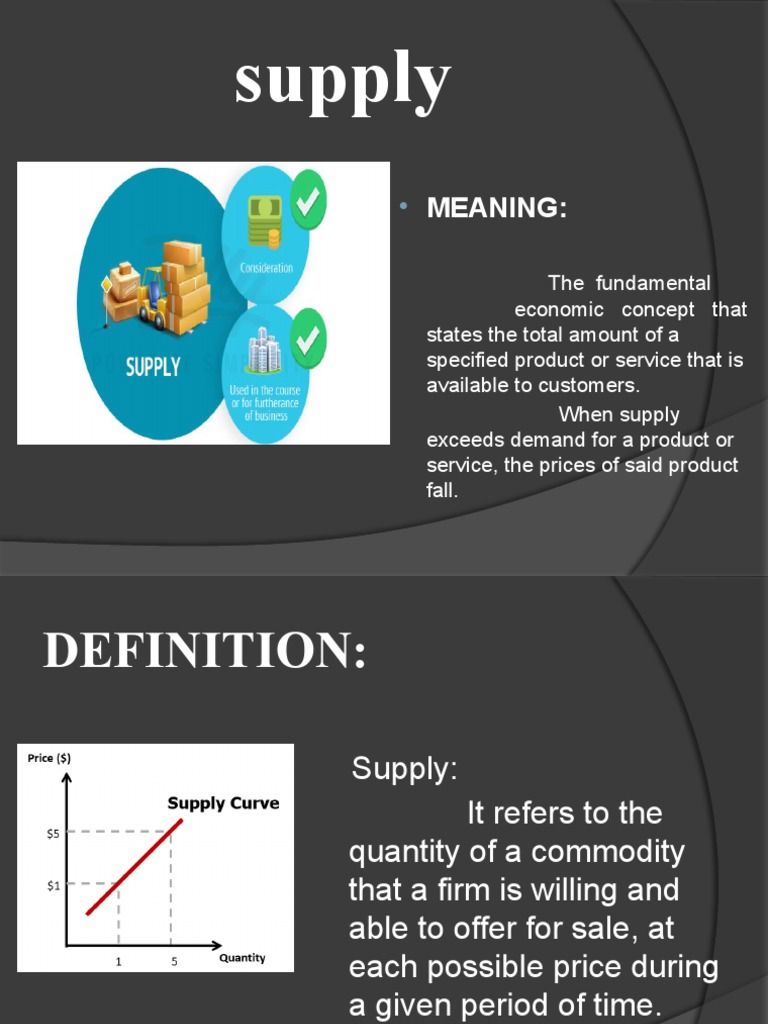 Supply, Factors Affecting and D.B Supply & Stock. | PDF | Business ...