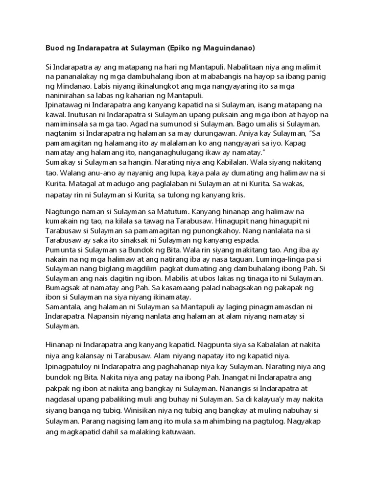 Indarapatra at Sulayman | PDF
