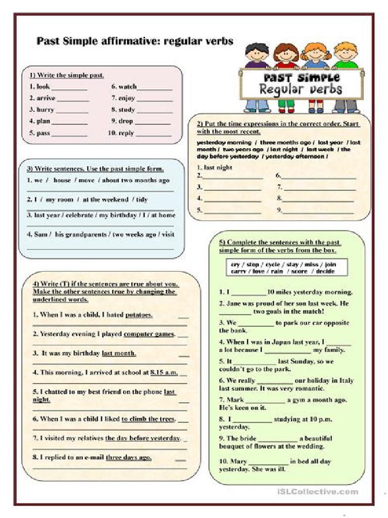 Regular Verbs Past Simple | PDF