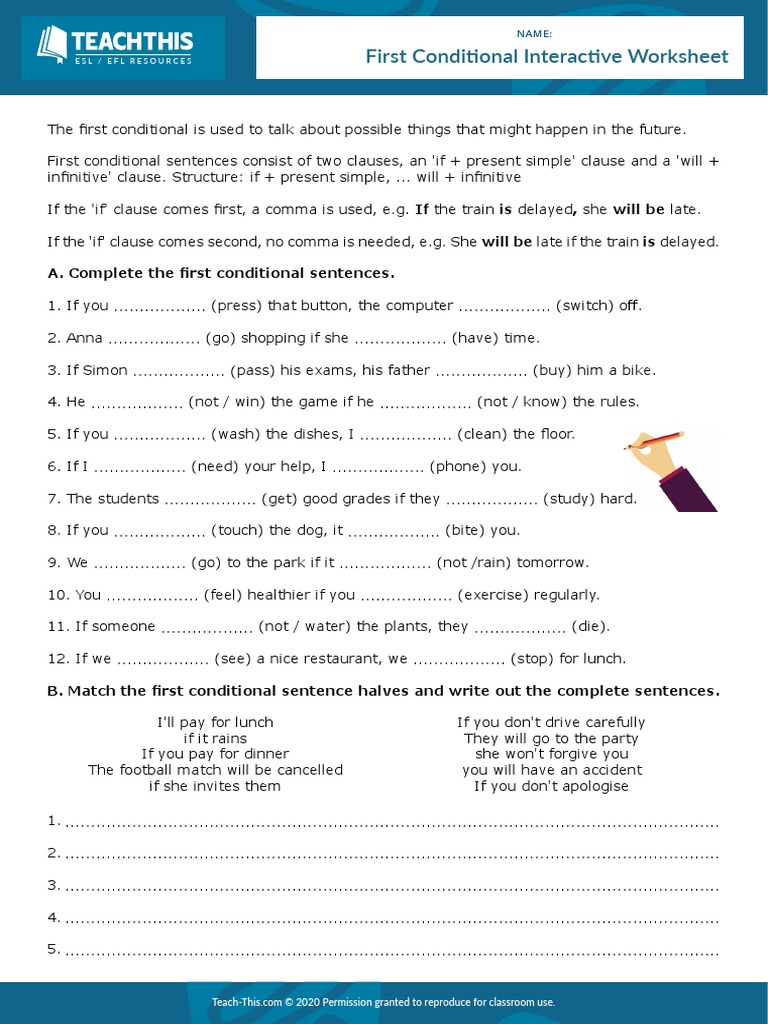 First Conditional Interactive Worksheet | PDF