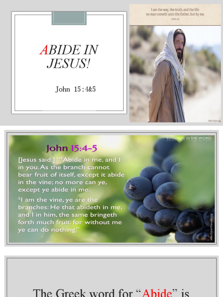 Abide in Jesus | PDF