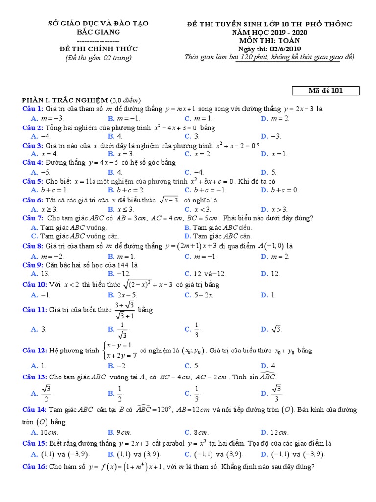 So GDDT Bac Giang | PDF