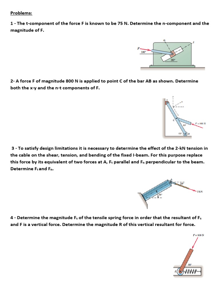 Engineering Force Analysis | PDF | Force | Euclidean Vector