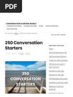 Never Have I Ever Questions: Conversation Starters World | PDF