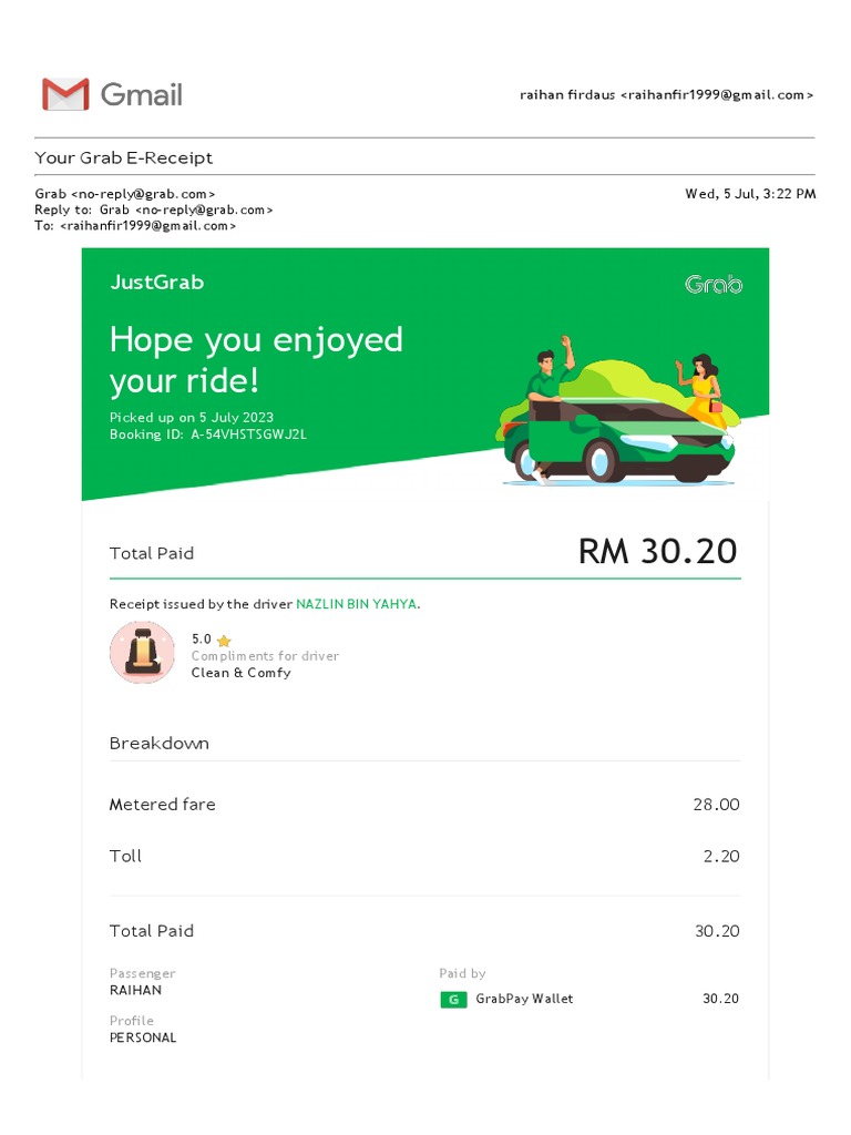 Your Grab E-Receipt | PDF