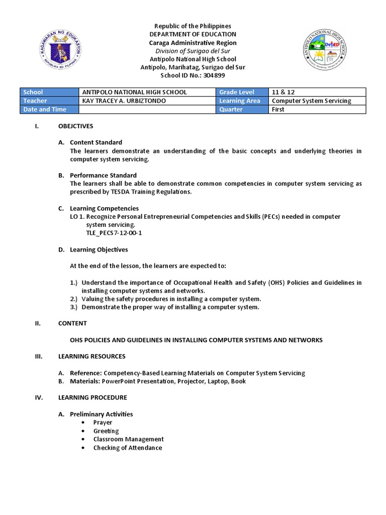 OHS Guidelines for Computer Servicing | PDF | Electrostatic Discharge ...