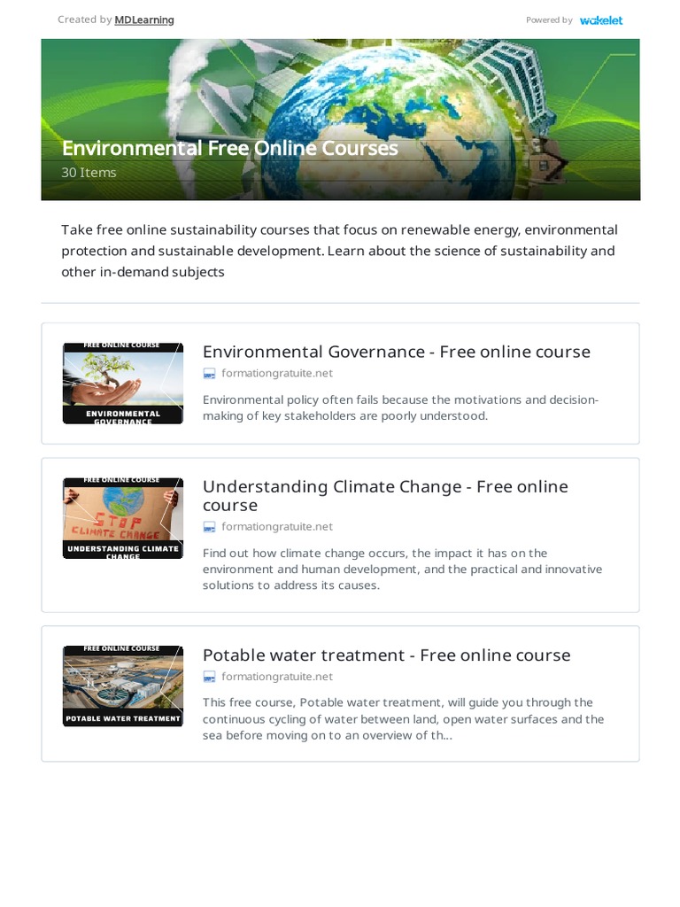 Environmental Free Online Courses | PDF | Sustainability | Climate Change