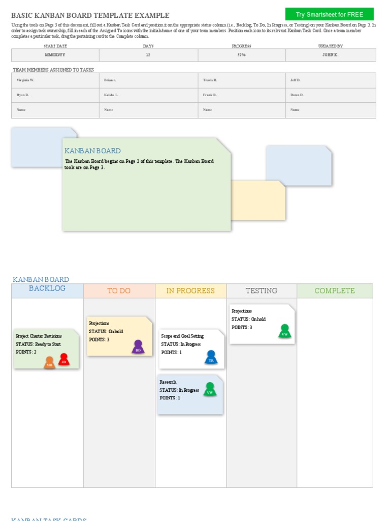 IC Basic Kanban Board Example 11578 - WORD - 0 | PDF