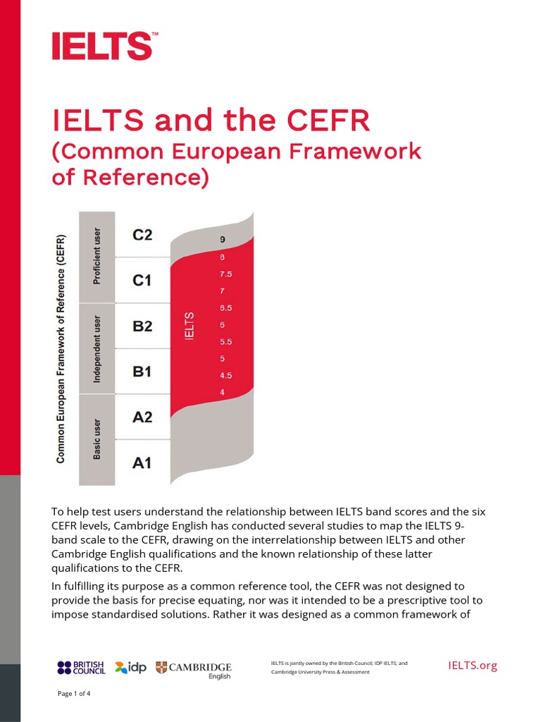 Ielts and The Cefr | PDF | International English Language Testing System