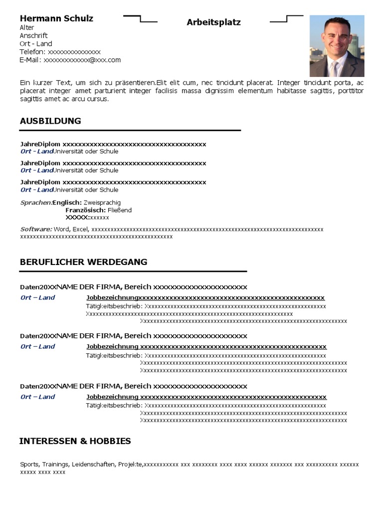 202 Modele CV Allemand | PDF