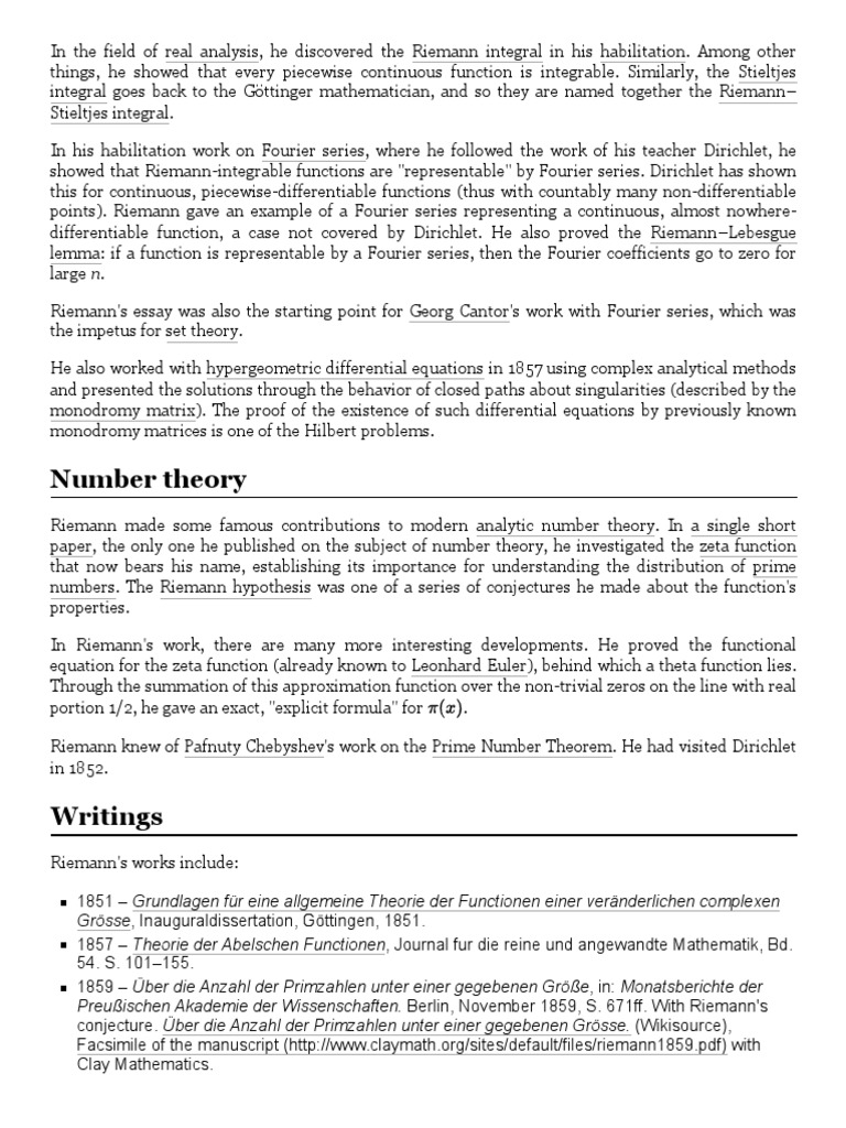 Rieman 5 | PDF | Number Theory | Complex Analysis
