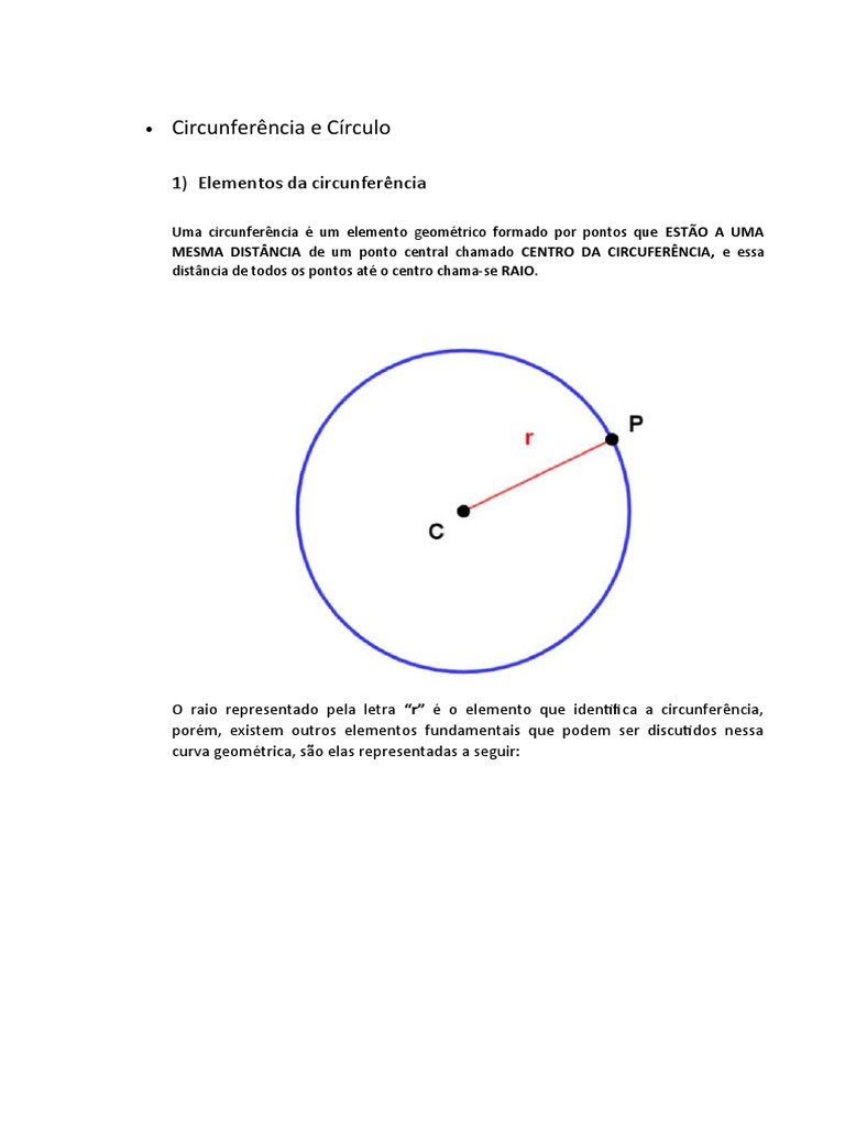 Circunferência e Círculo | PDF | Círculo | Pi