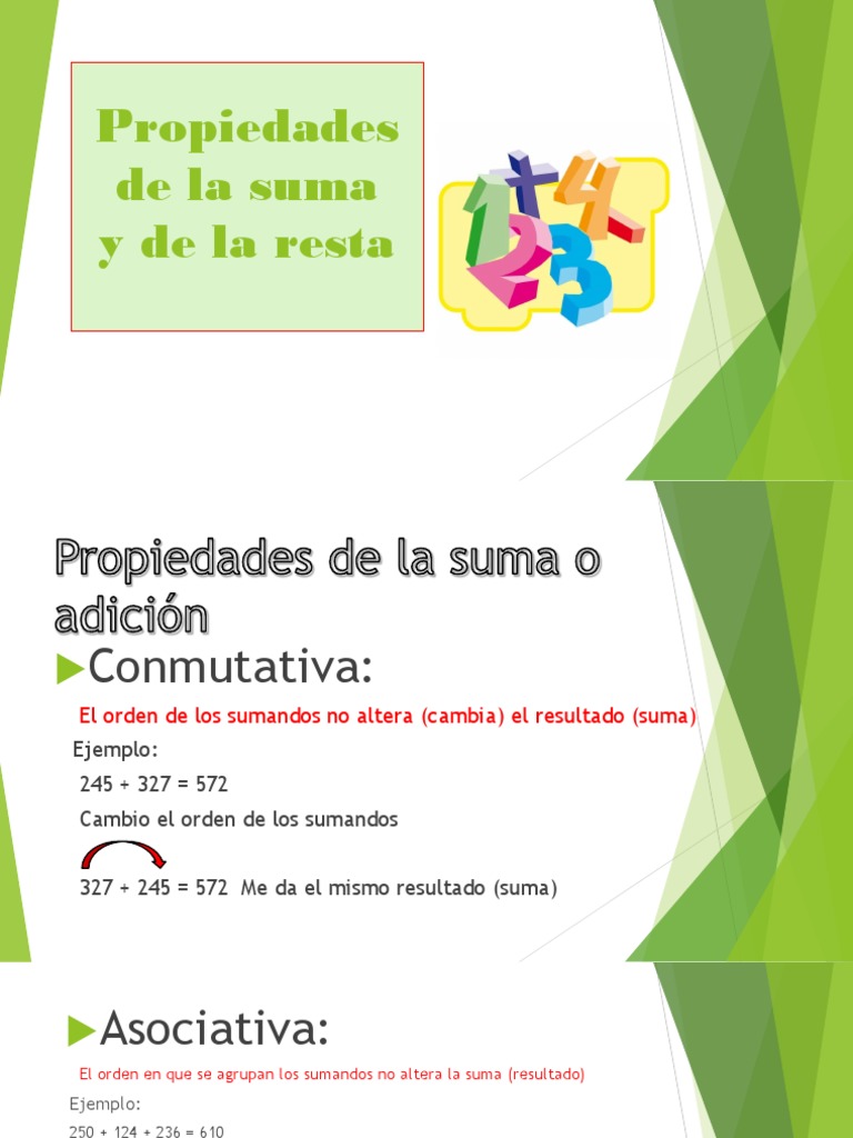 Propiedades de La Suma y de La Resta | PDF
