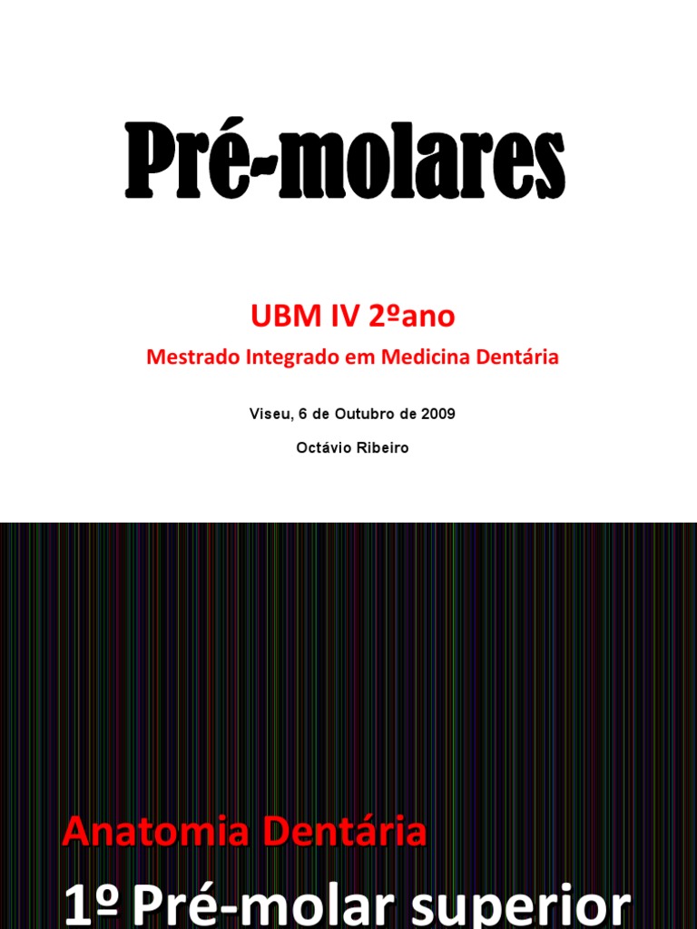 Aula 3 Pre Molares | PDF | Dente | Anatomia dental