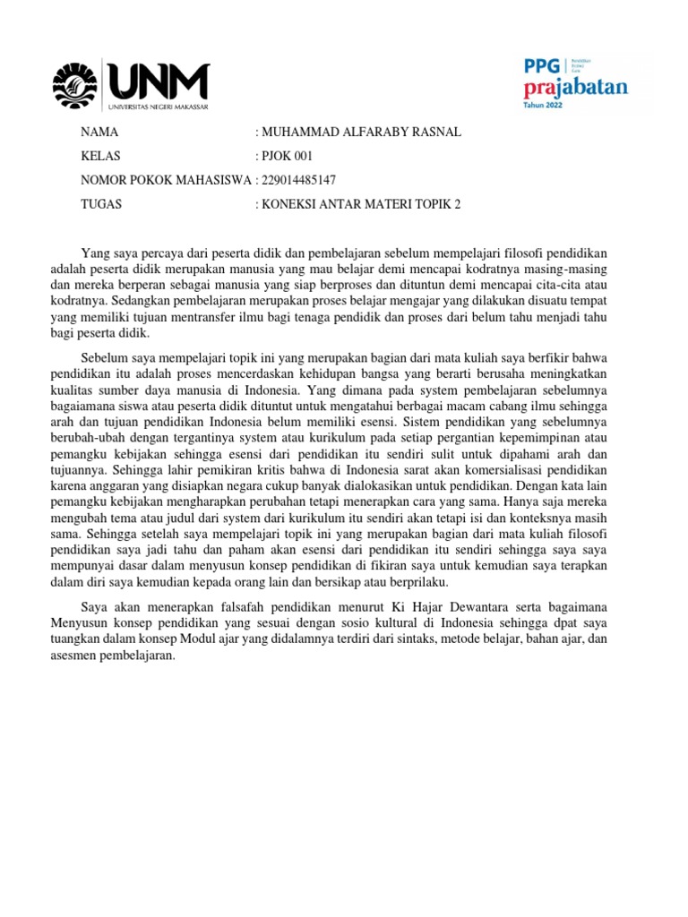 Koneksi Antar Materi T2 | PDF