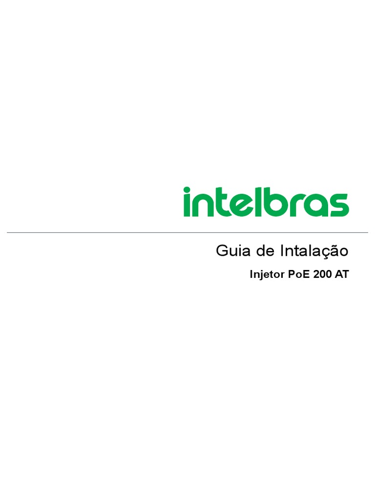 PoE 200 AT - Guia de Instalação | PDF | Rede de computadores | Eletrônicos