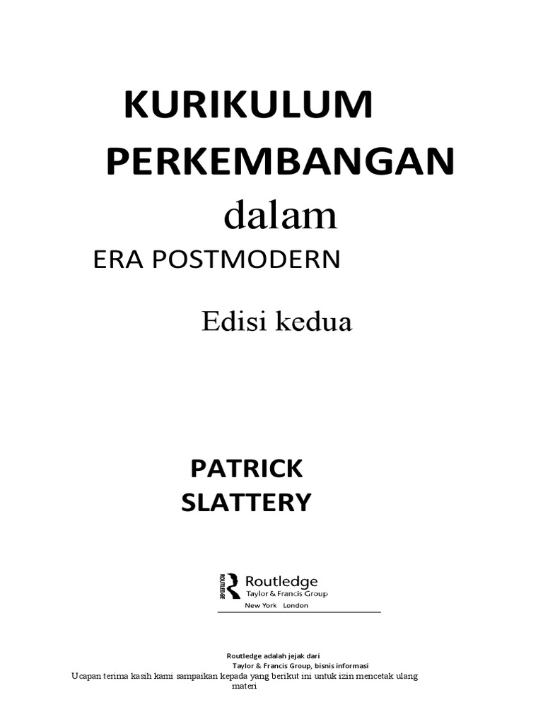 Curriculum Development in The Postmodern Era (Indo) | PDF