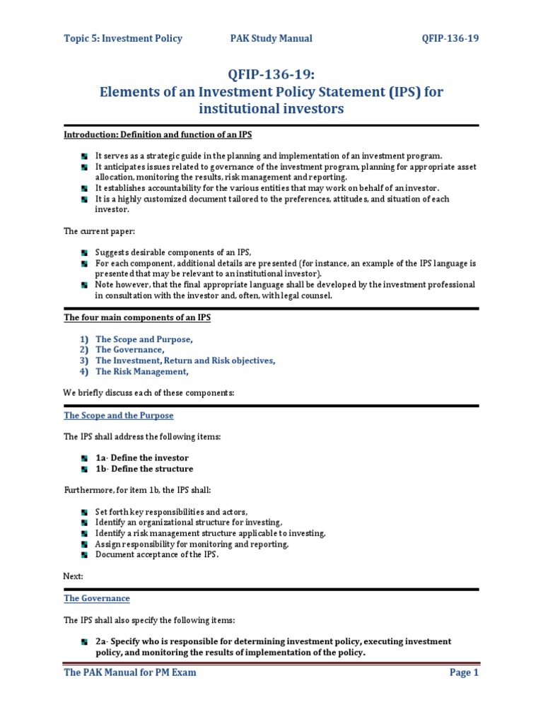 2.PAK-QFIPME-TOPIC5-QFIP-136-19-Elements of An IPS For Institutional ...