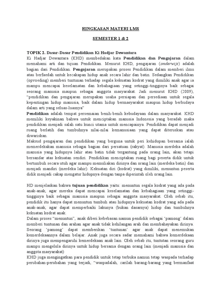 Ringkasan Materi LMS | PDF