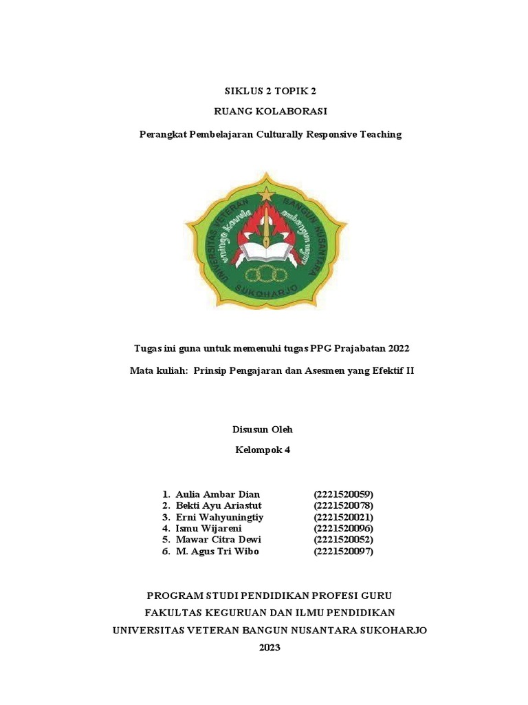 T2 - K4 - Ruang Kolaborasi - Prinsip Pengajaran Dan Asesmen Yang Efektif II - Mawar Citra Dewi ...