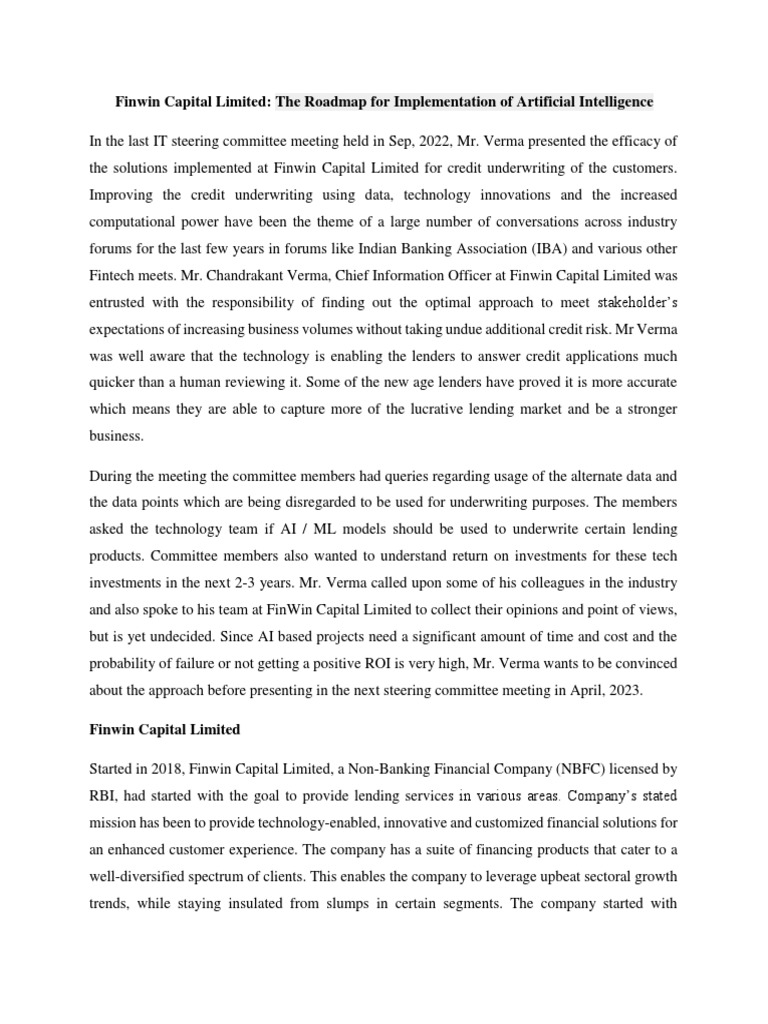 FINWIN Capital LTD | Download Free PDF | Machine Learning | Artificial ...