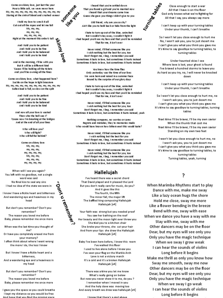 Canciones LETRAS Ana | PDF
