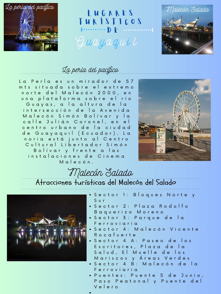 Lugares Turísticos de Guayaquil | PDF
