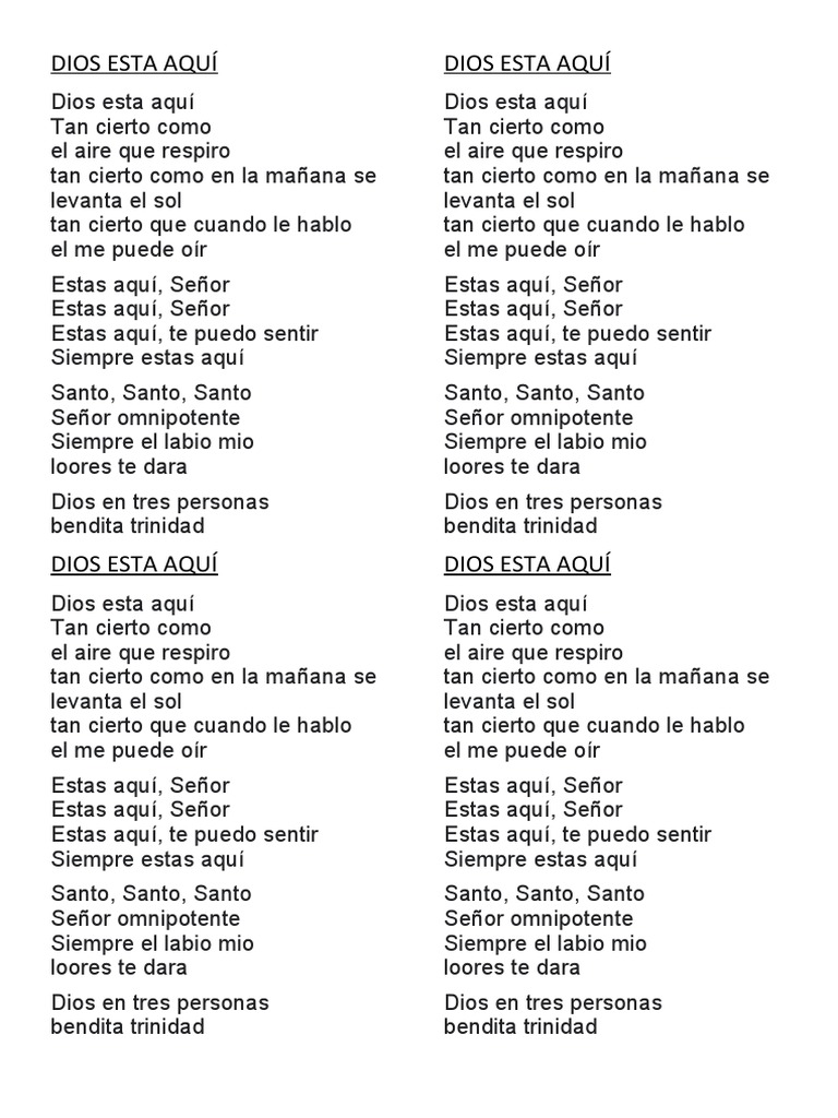 Dios Esta Aquí | PDF