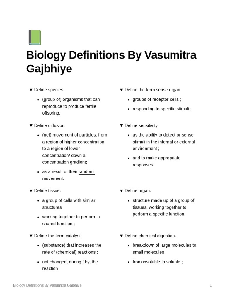 Biology_Definitions_By_Vasumitra_Gajbhiye | PDF | Dominance (Genetics ...