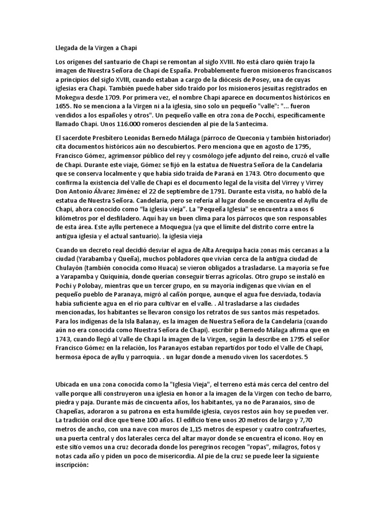 La Virgen de Chapi | PDF