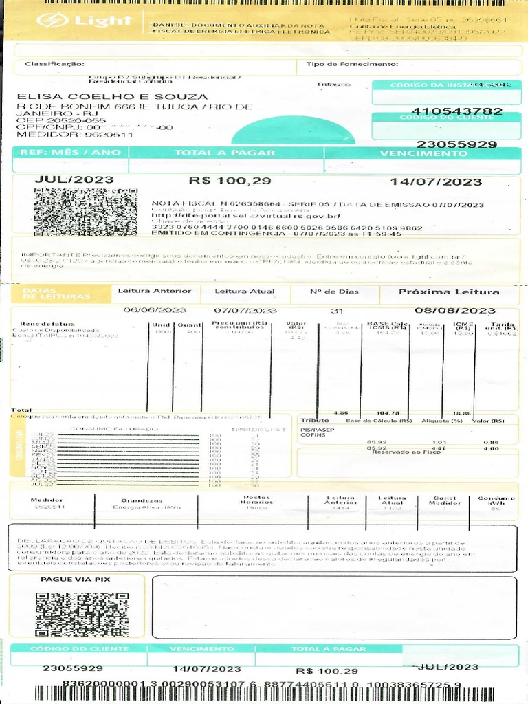 07A - Fatura LIGHT JUL23 | PDF