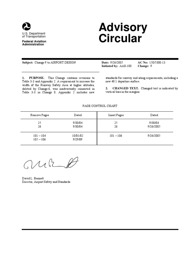 Advisory Circular: Federal Aviation Administration | PDF | Runway | Airport
