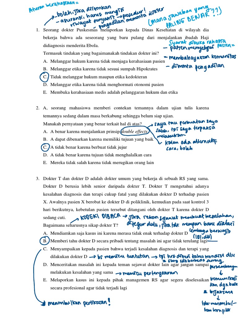 Contoh Soal UTS Bioetika | PDF