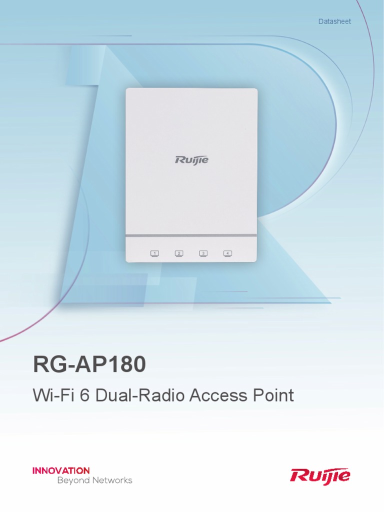 RG-AP180 Wi-Fi 6 Dual-Radio Access Point - 20230425 | PDF | Ieee 802.11 ...
