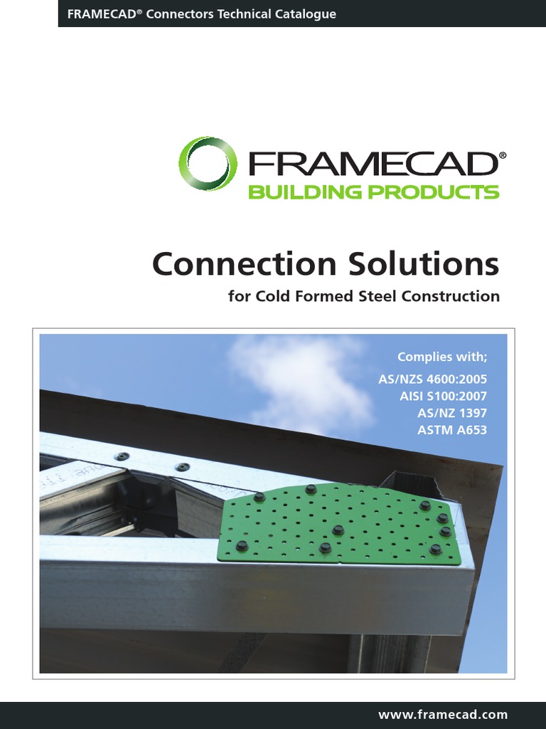 Framecad Connectors Technical Manual 2015 | PDF | Screw | Secondary ...