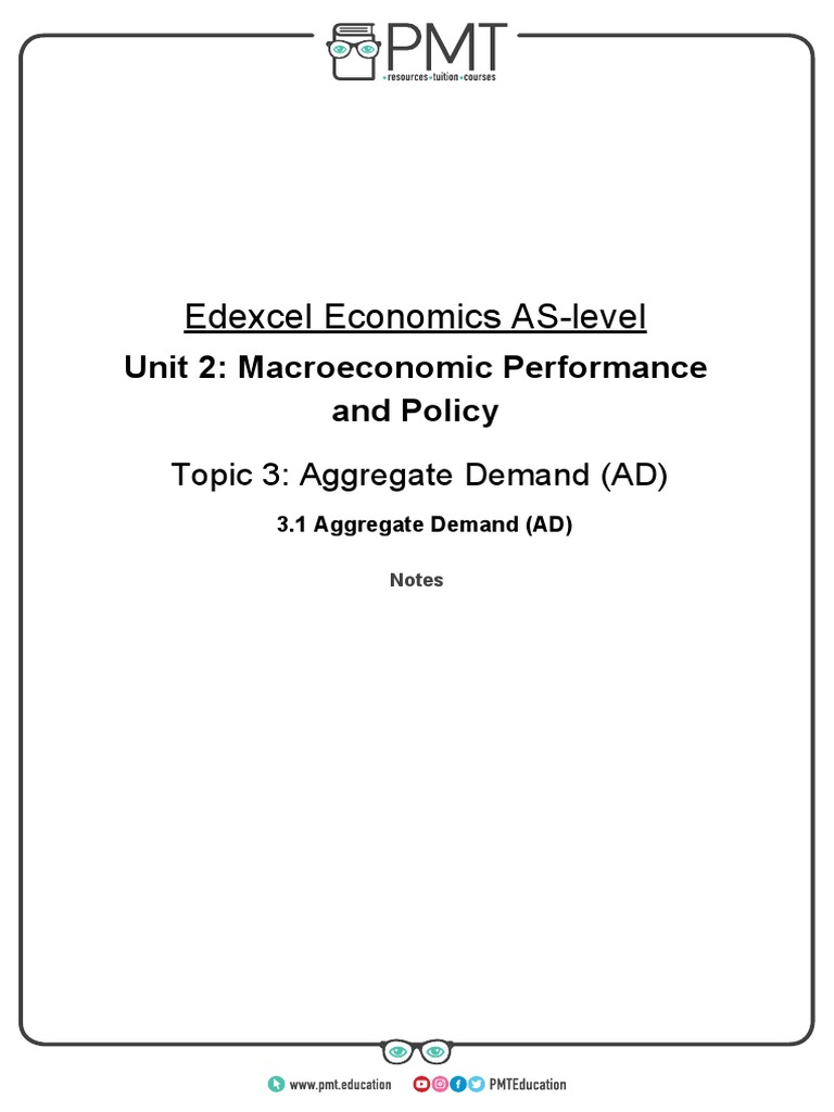 IAS Economics - Aggregate Demand (AD) | PDF | Fiscal Policy | Interest