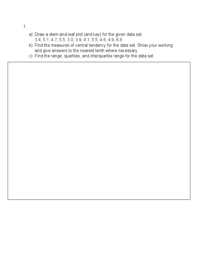 Grade 8th Criterion A Statistics | PDF | Mean