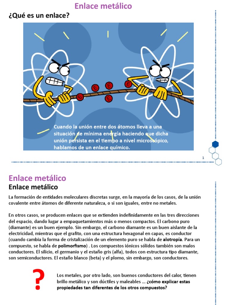 ENLACE METALICO | PDF | Semiconductores | Enlace químico