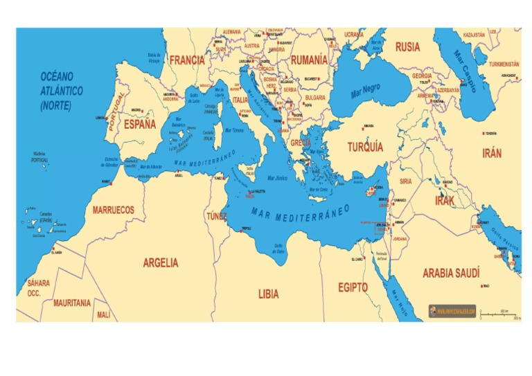 Mapa Mediterraneo | PDF