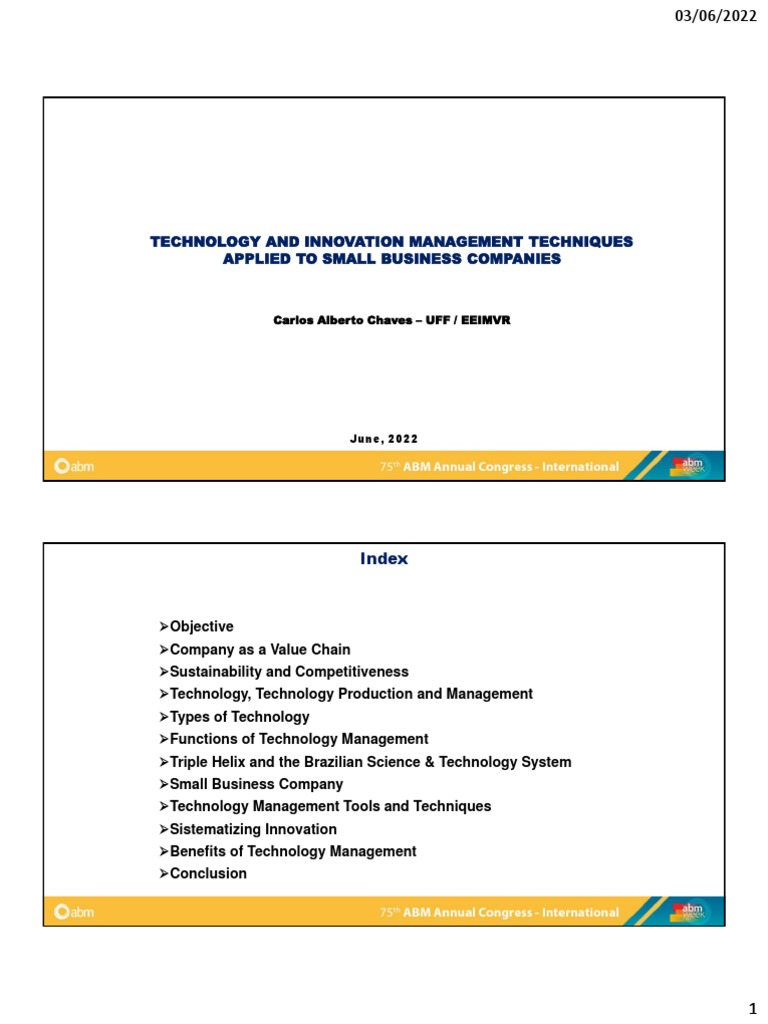 ABM WEEK_6a EDIÇÃO-2022-APRESENTAÇÃO-KK-03-06-22 | PDF | Innovation ...