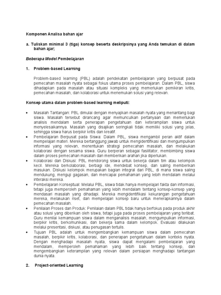 Analisis Bahan Ajar KB 4 Modul 8 | PDF